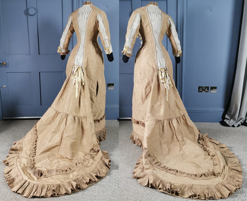 Stunning Late 1870s Princess / Natural Form Bustle Dress - Etsy Canada