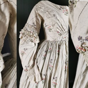 Exquisite Pre Victorian / Victorian Antique 1830s Floral Print Dress - Etsy