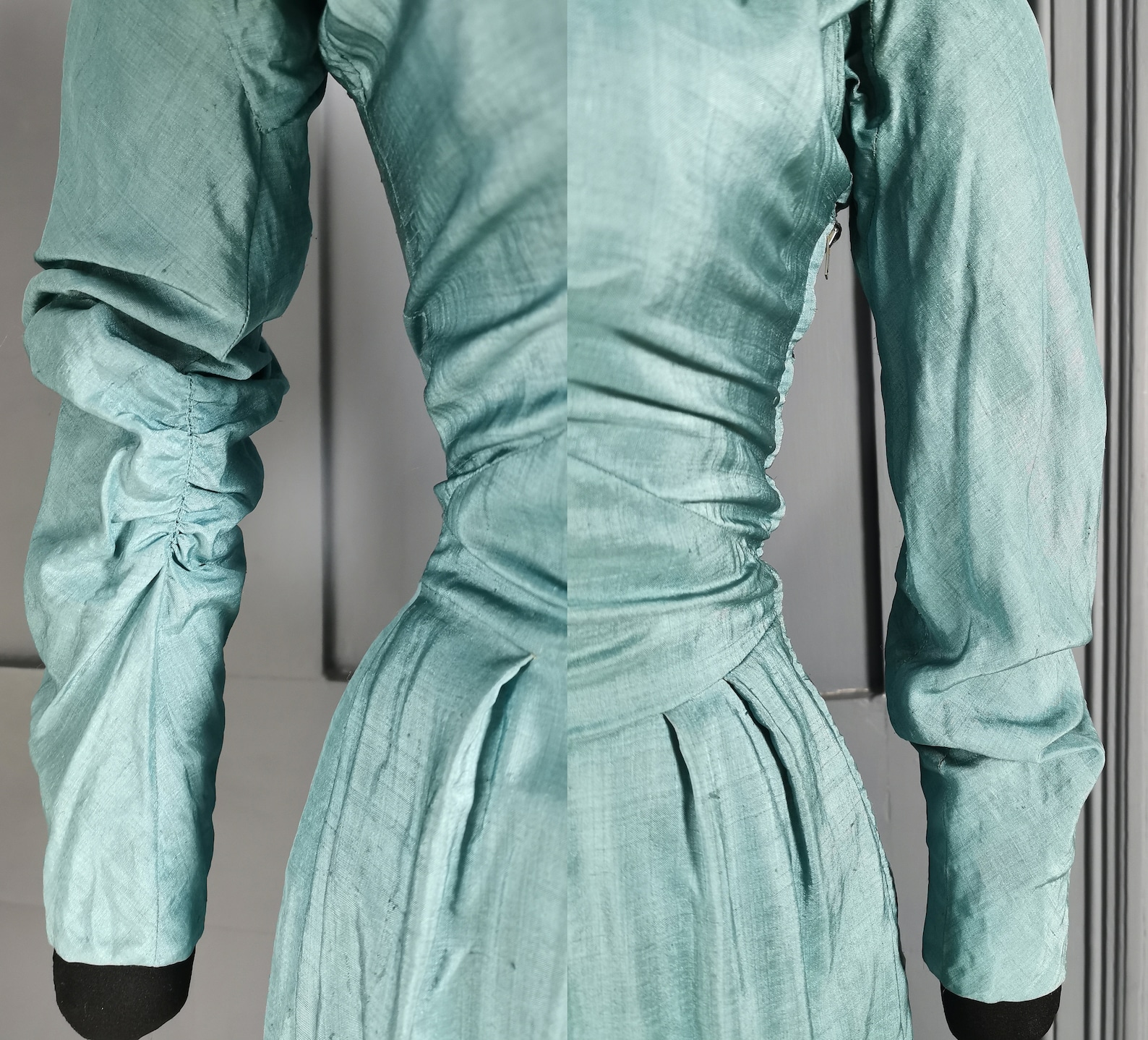 Interesting Vintage 1930s / 1940s Victorian Style Silk Day Dress - Etsy