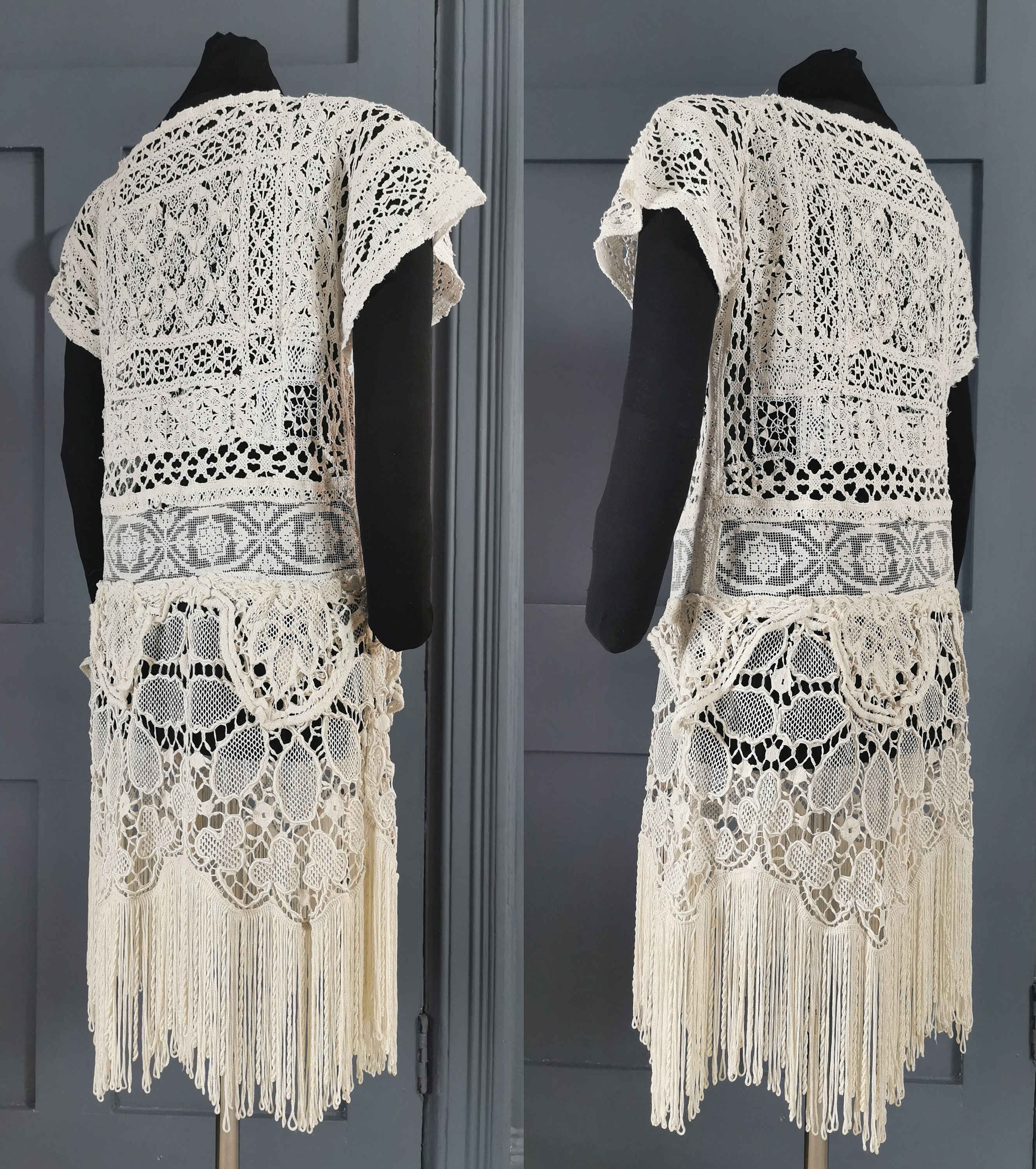 Fab Antique / Vintage 1920s Lace Flapper Dress - Etsy