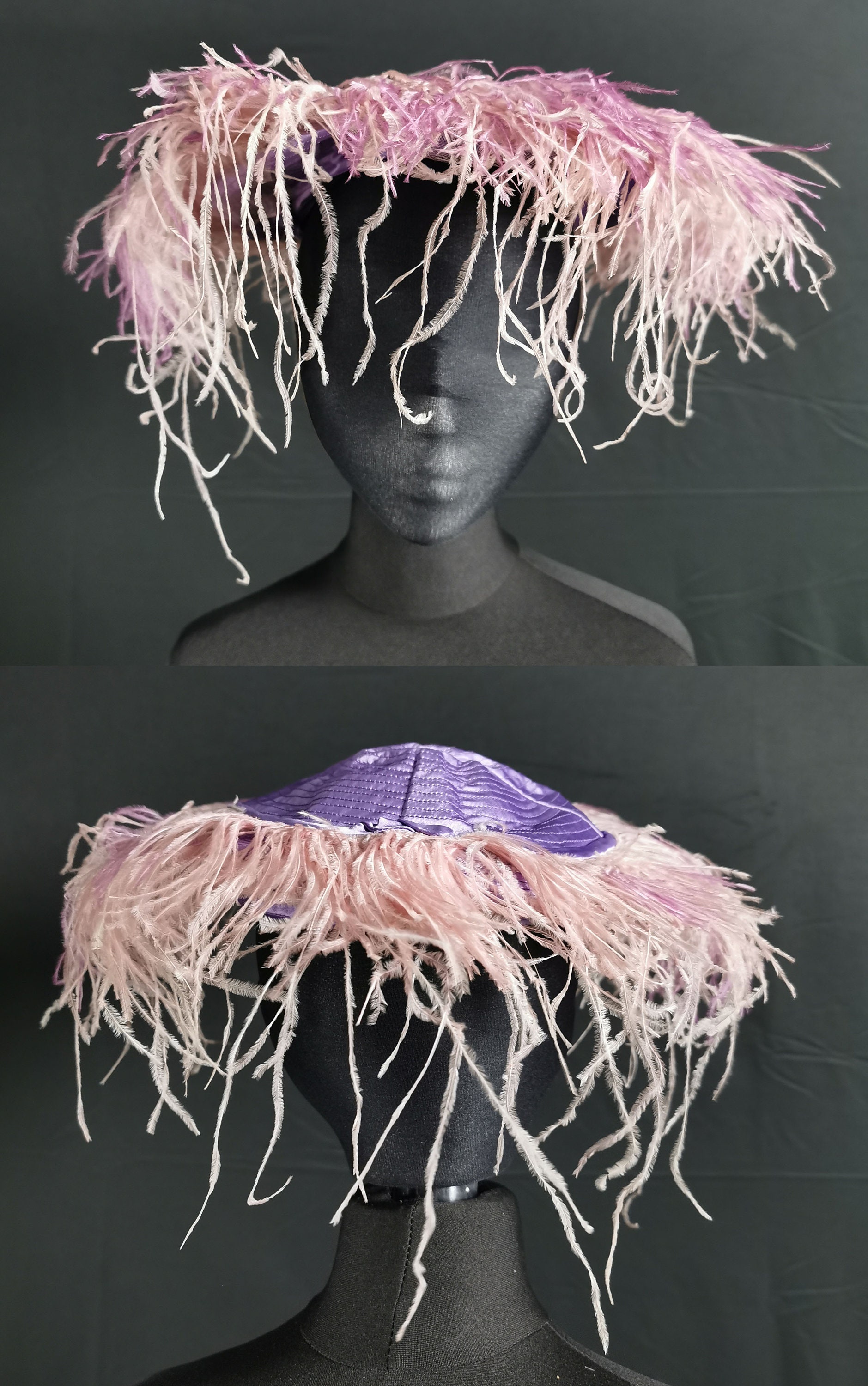 Fabulous Vintage 1930s / 1940s Dyed Ostrich Feather Hat - 'esprey Hats ...