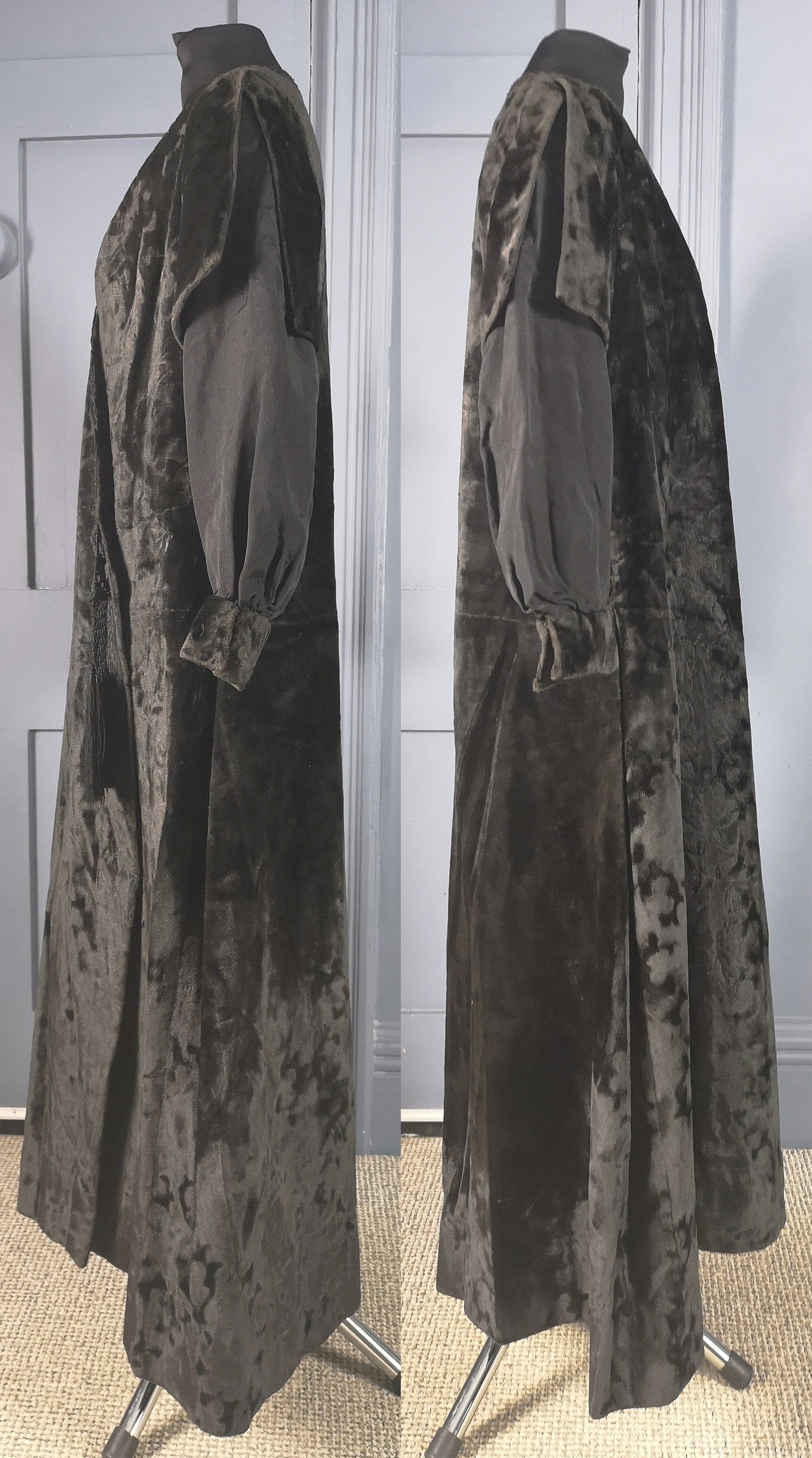 Stylish Antique Edwardian 1900s / 1910s Velvet Mourning Coat - Etsy