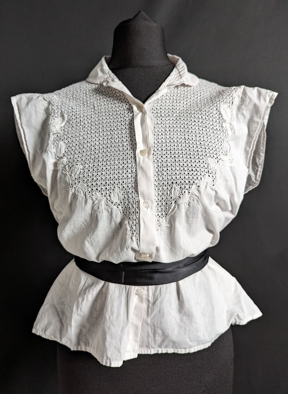Vintage Fashion 1940s / WW2 Era Sleeveless Cotton Sum… - Gem