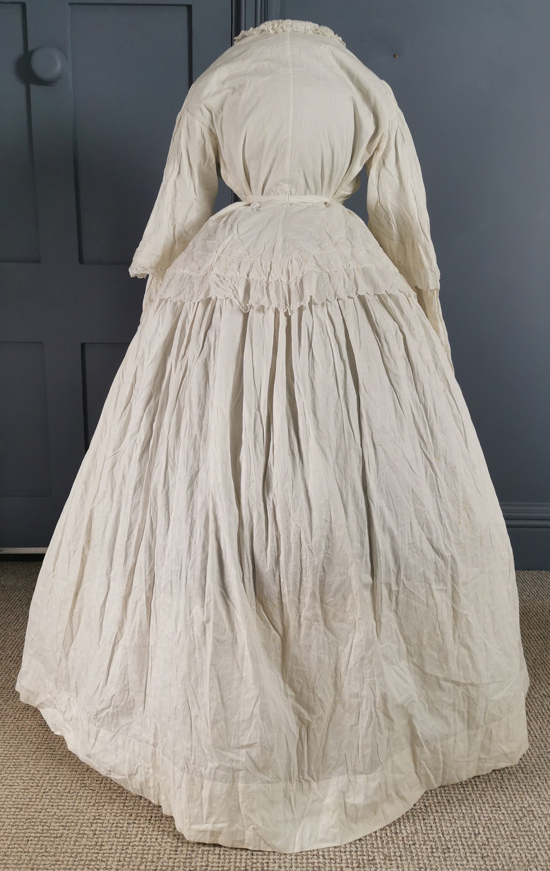 RARE Victorian Antique 1850s Crinoline Morning Robe / Wrapper - Etsy UK