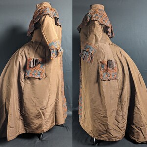RARE Victorian Antique Fashion 1870s / 1880s Larger Size Silk Bustle ...