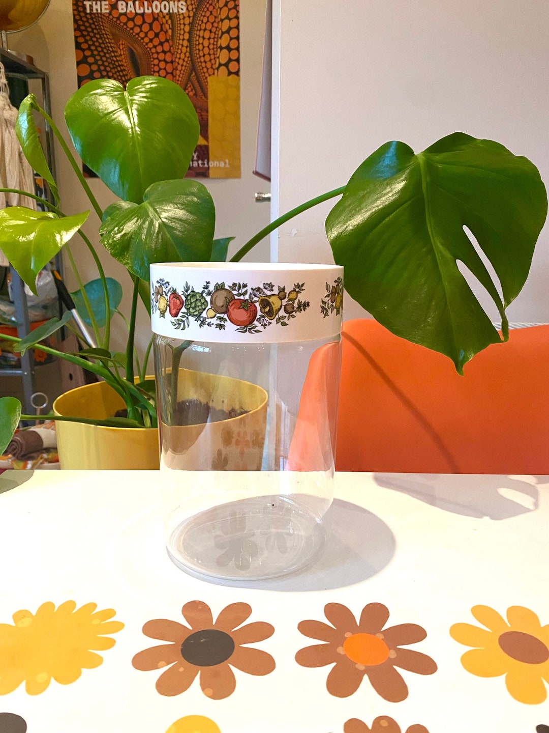 Vintage Pyrex Spice of Life Canister Container Glass Storage Jar 70s ...