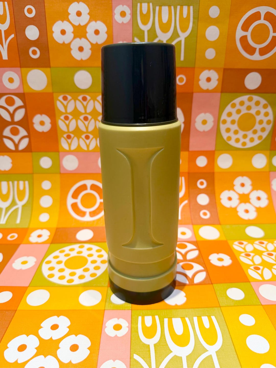 Vintage Thermos Flask 70s Plastic Avocado Green - Etsy