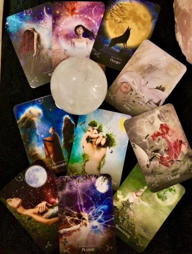 Oracle cards deck queen of the moon oracle cards guided | Etsy