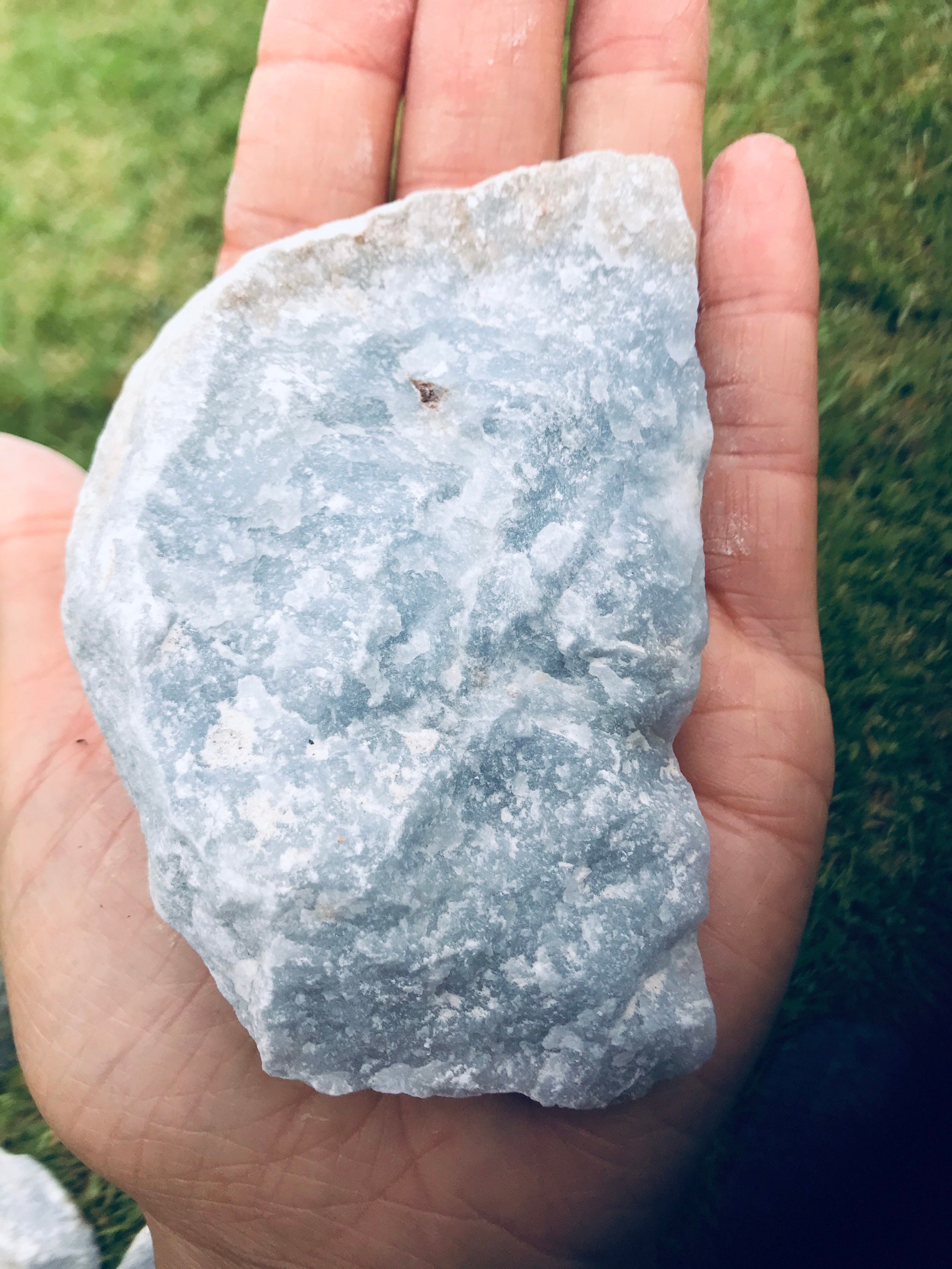 Angellite large raw rough natural crystal stone chunk divine - Etsy