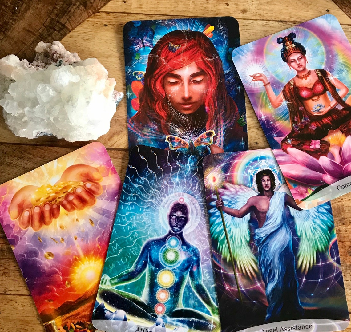 Sacred Power Oracle Guidance Cards, Spiritual Healing Gift Pack - Etsy