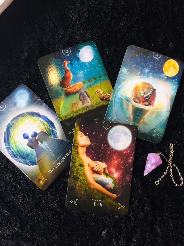 Oracle cards deck queen of the moon oracle cards guided | Etsy