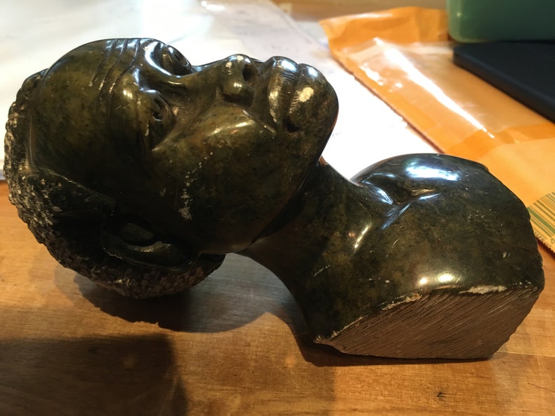 Zimbabwe Soap Stone Sculpture of a Man's Head - Etsy