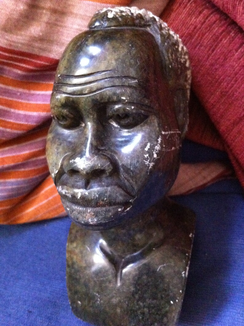 Zimbabwe Soap Stone Sculpture of a Man's Head - Etsy