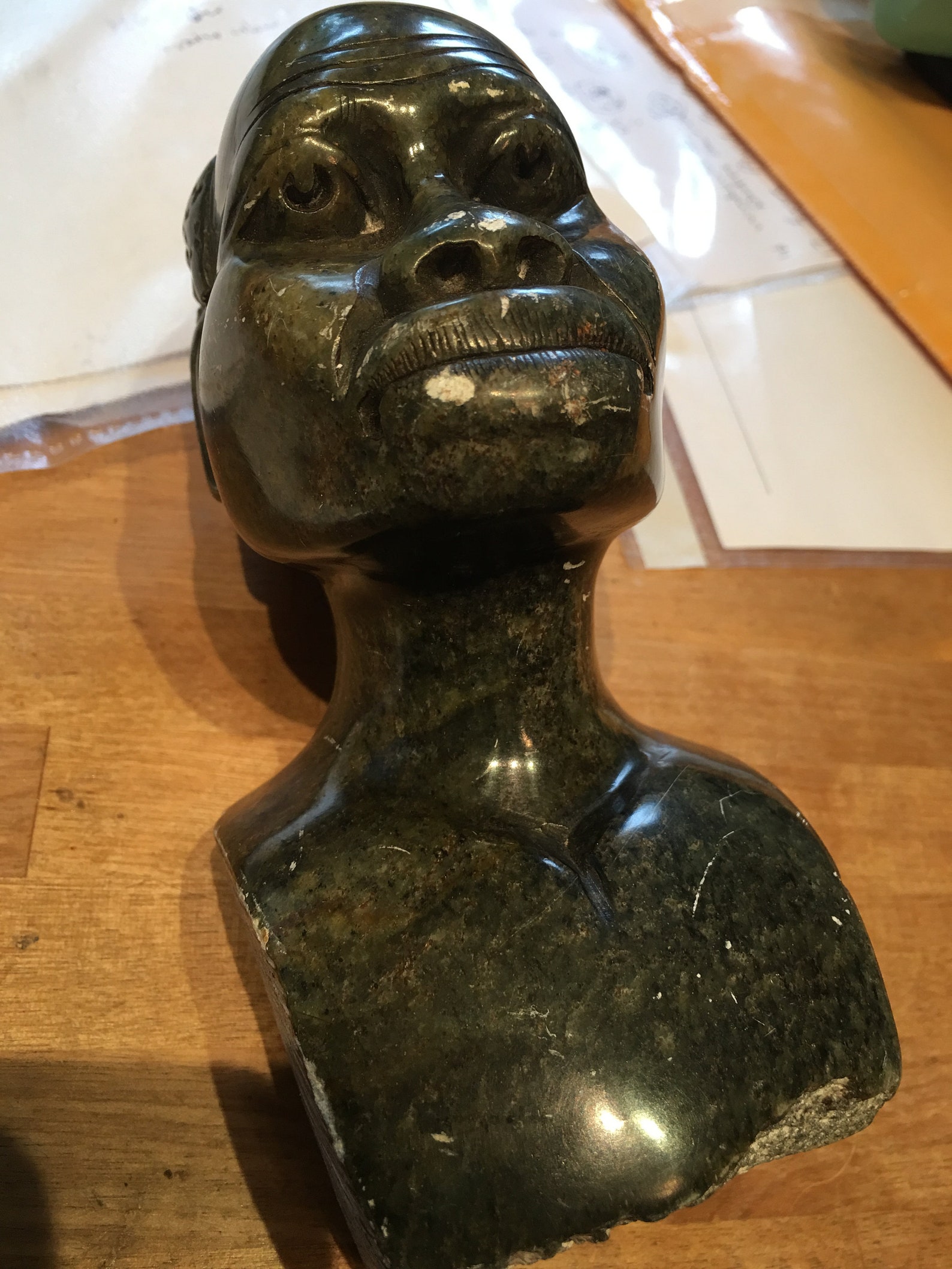 Zimbabwe Soap Stone Sculpture of a Man's Head - Etsy