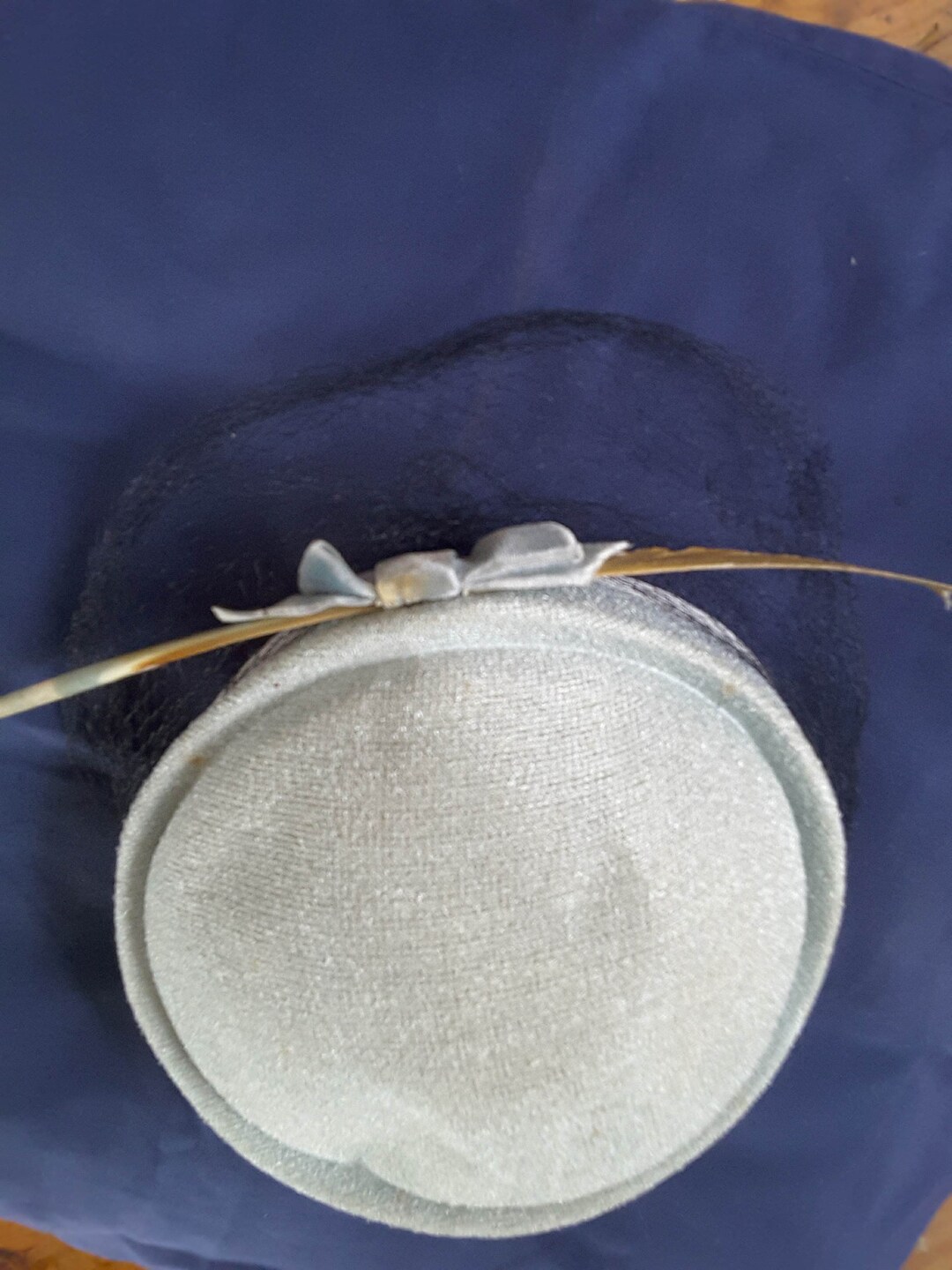1930's Pale Blue Hat With a Feather - Etsy
