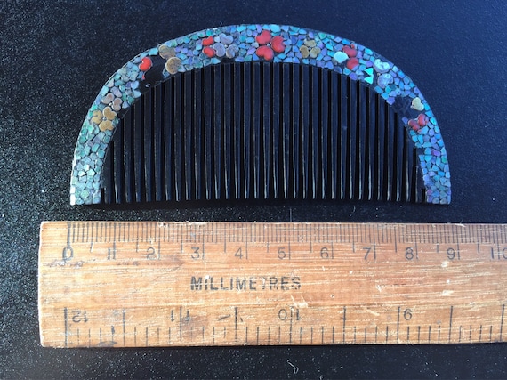 Japanese Antique/Vintage Decorative Hair comb with Mo… - Gem
