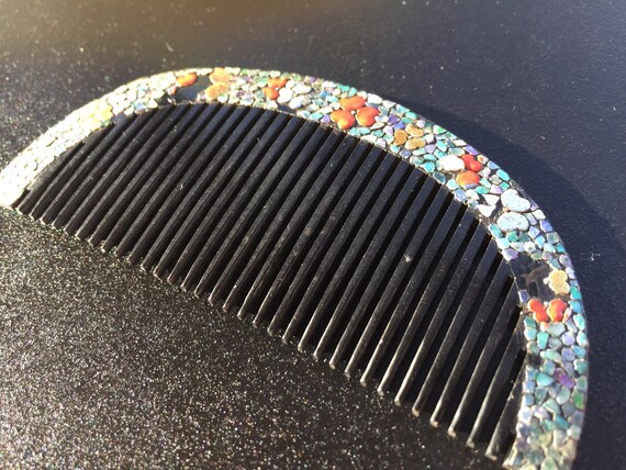 Japanese Antique/Vintage Decorative Hair comb with Mo… - Gem