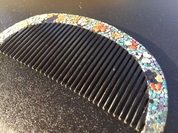 Japanese Antique/Vintage Decorative Hair comb with Mo… - Gem