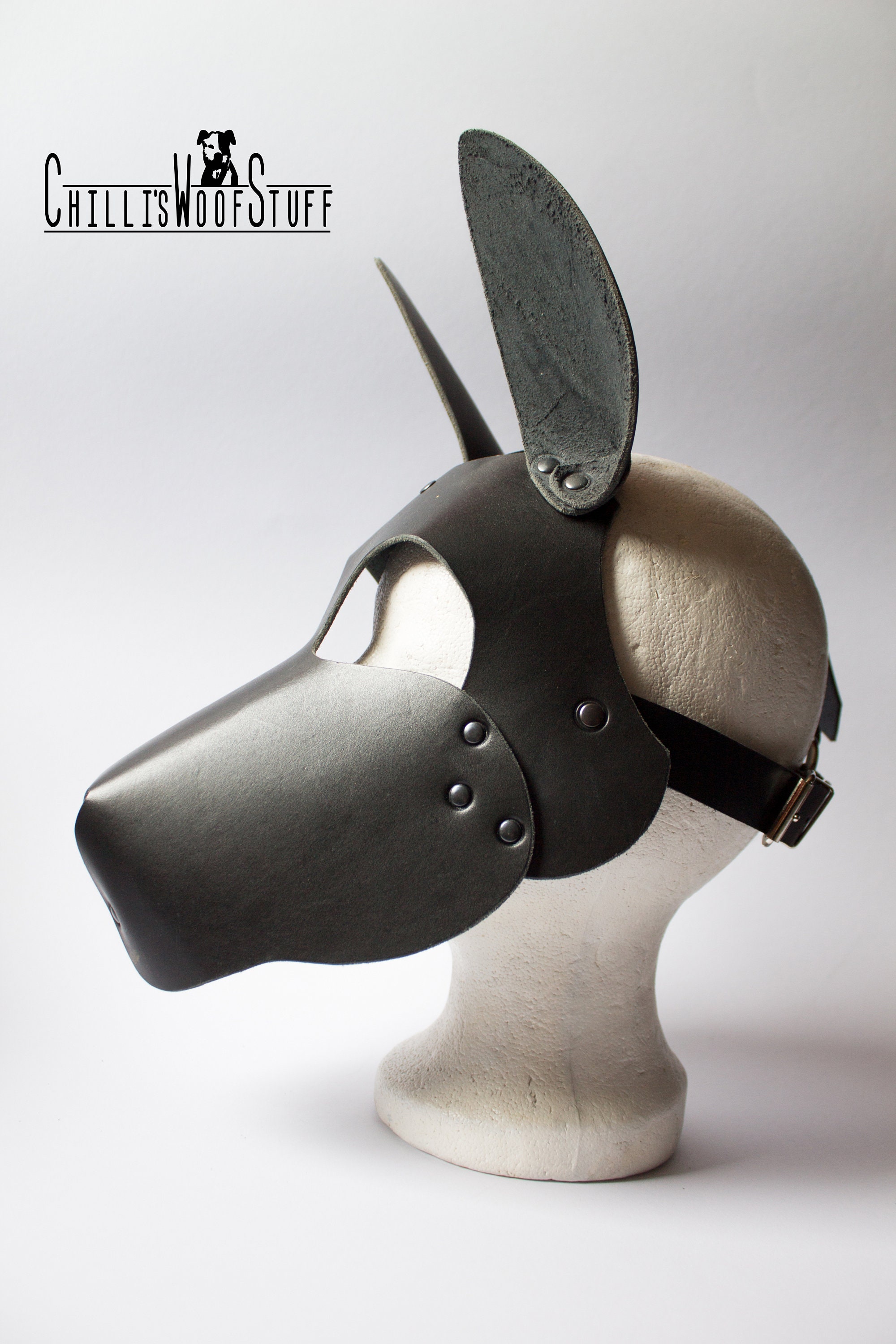 Black Matte Bull Terrier Puppy Dog Mask Hood Bully Hood | Etsy