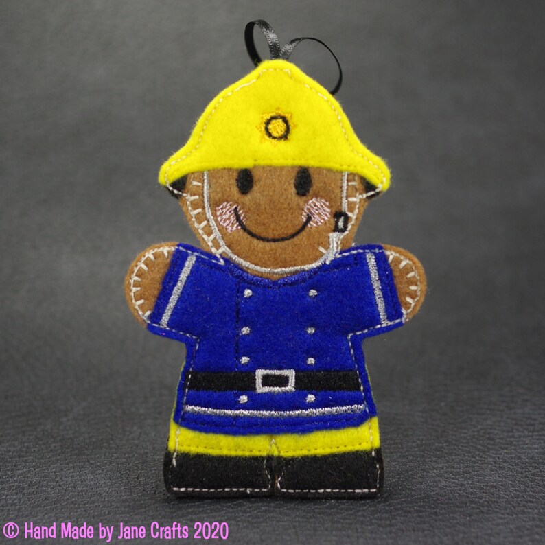 Fireman Fire Fighter Gingerbread Decoration | Etsy