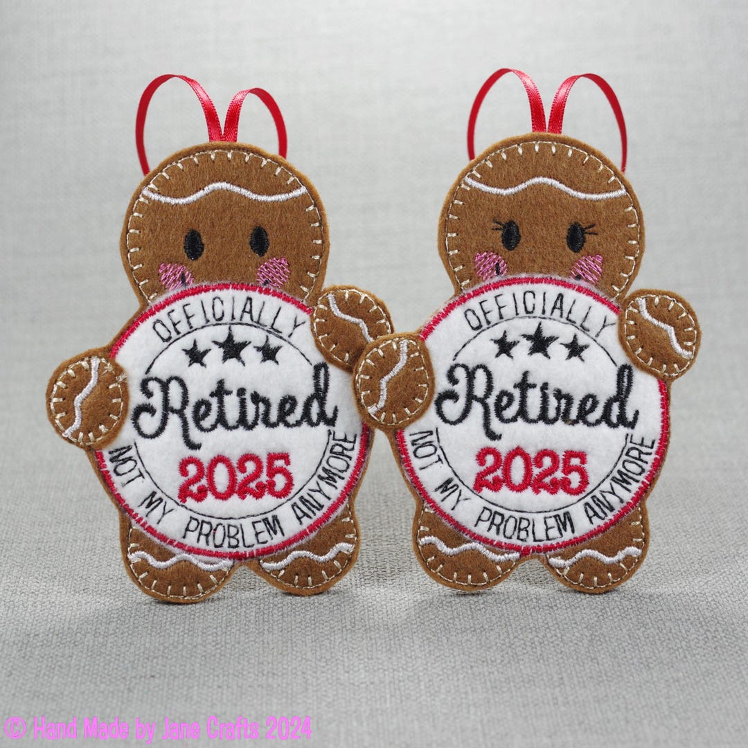Retirement Gift, Gingerbread Man, Officially Retired - Etsy