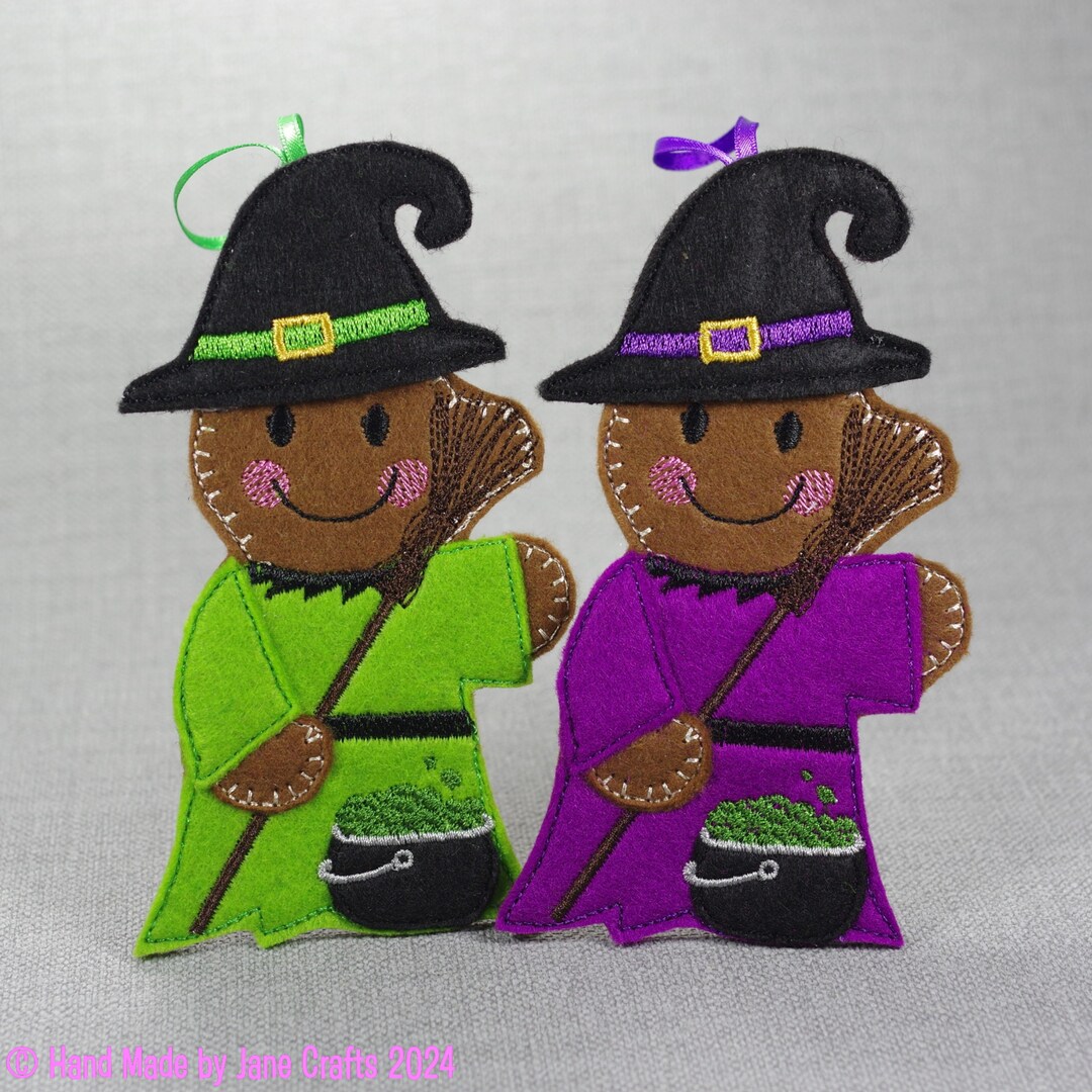 Witch Gingerbread Man, Halloween, Hanging Decoration - Etsy UK