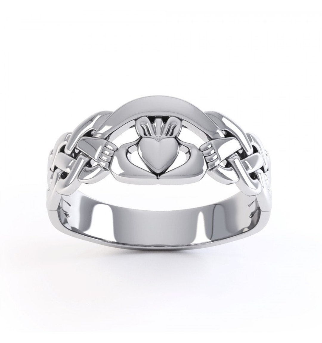 Celtic Claddagh Ring, Made in Ireland. - Etsy