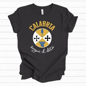 Calabria Italy Coat of Arms Travel Shirt | Italian World Travel Gift ...