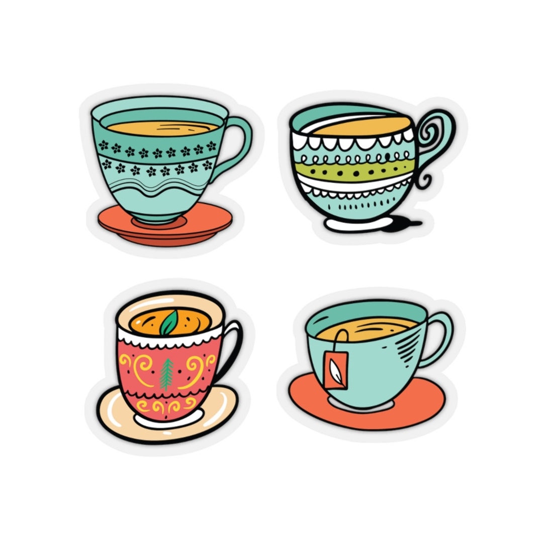 Chai Tea Lover Vinyl Book Stickers | Chai Tea Cup Sticker Pack | Kiss ...