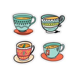 Chai Tea Lover Vinyl Book Stickers | Chai Tea Cup Sticker Pack | Kiss ...
