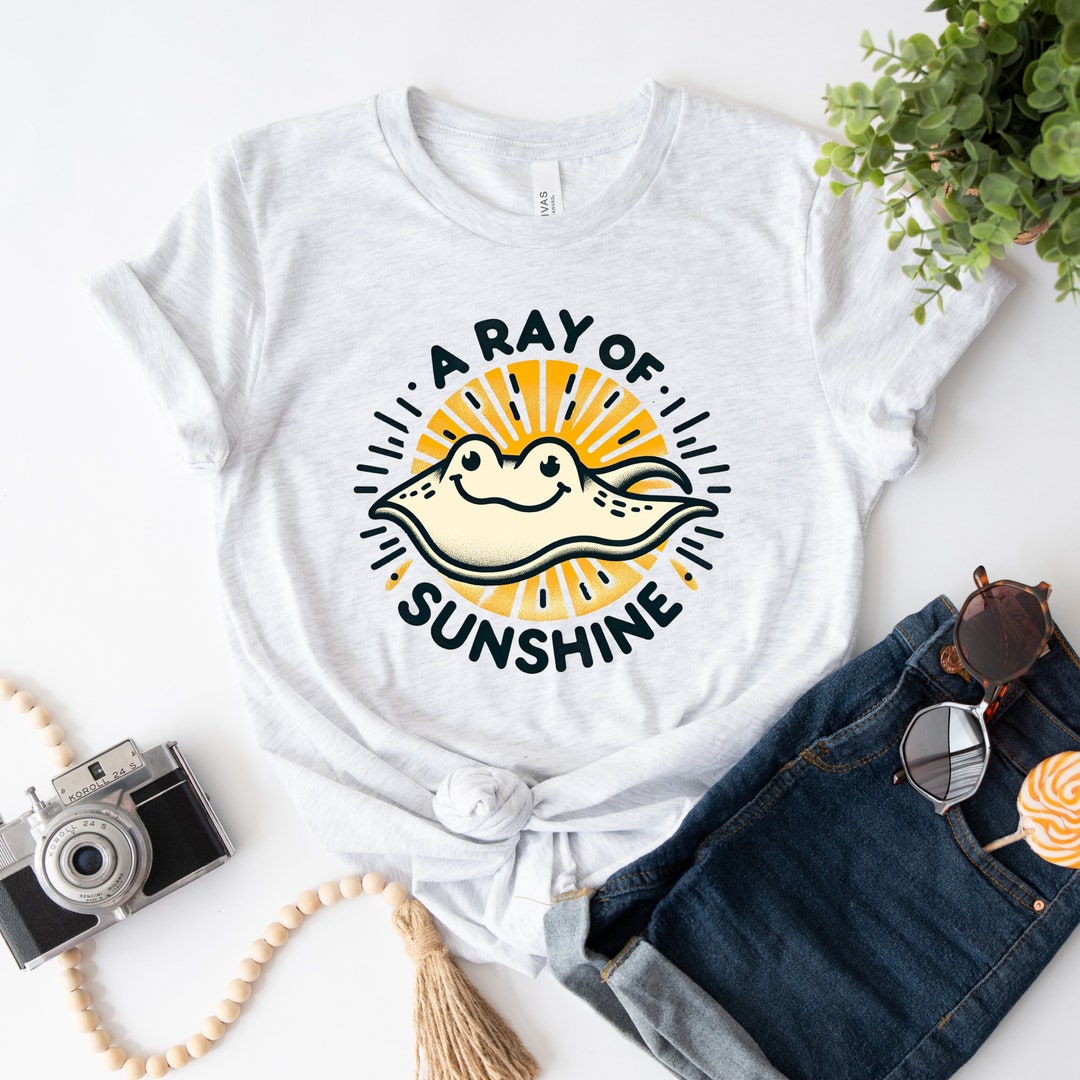 A Ray of Sunshine Cute Stingray Shirt | Surfer Shirt | Ocean Lover Gift ...