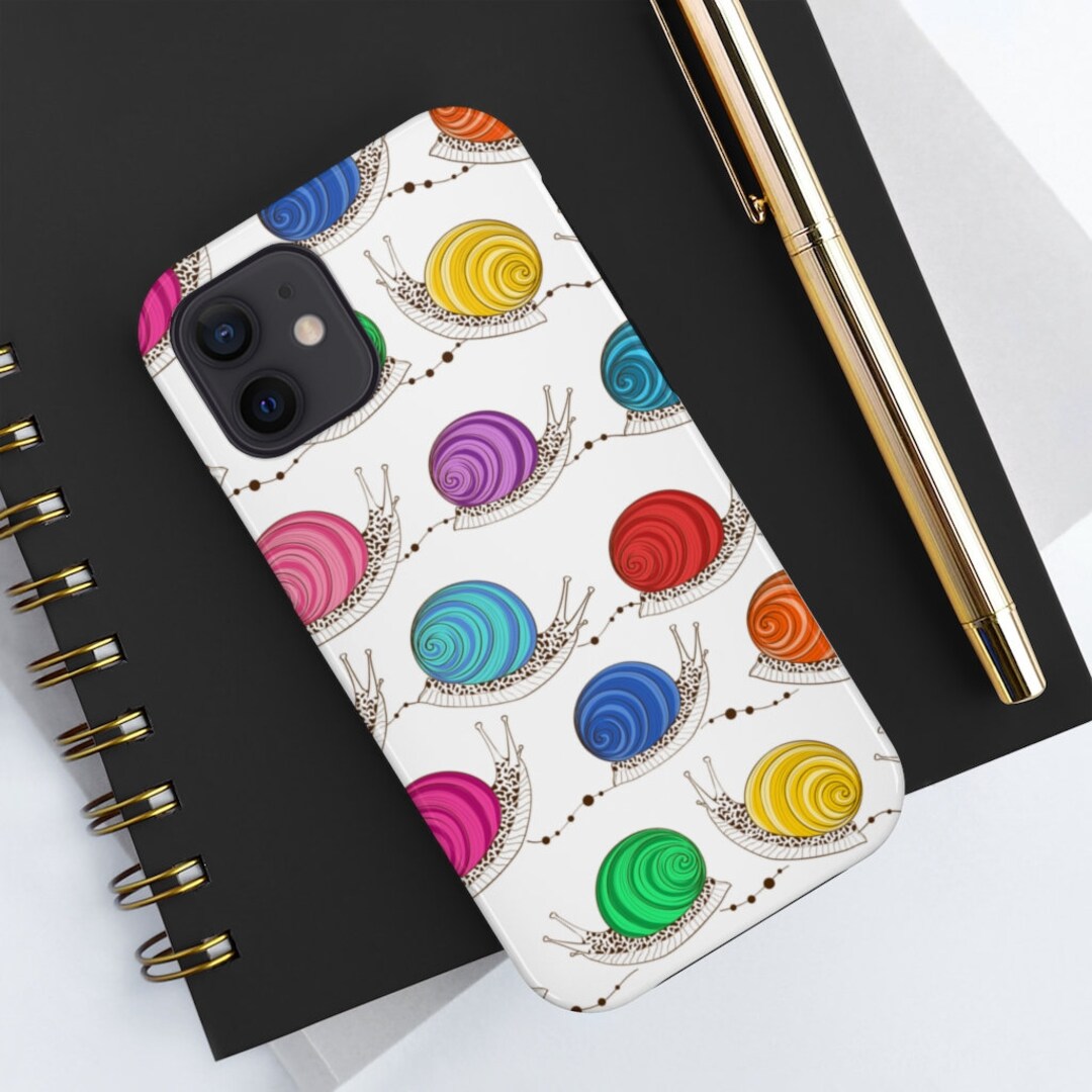 Cute Snails iPhone 14 13 12 11 Case all Models Nature Lover Gift Tough ...