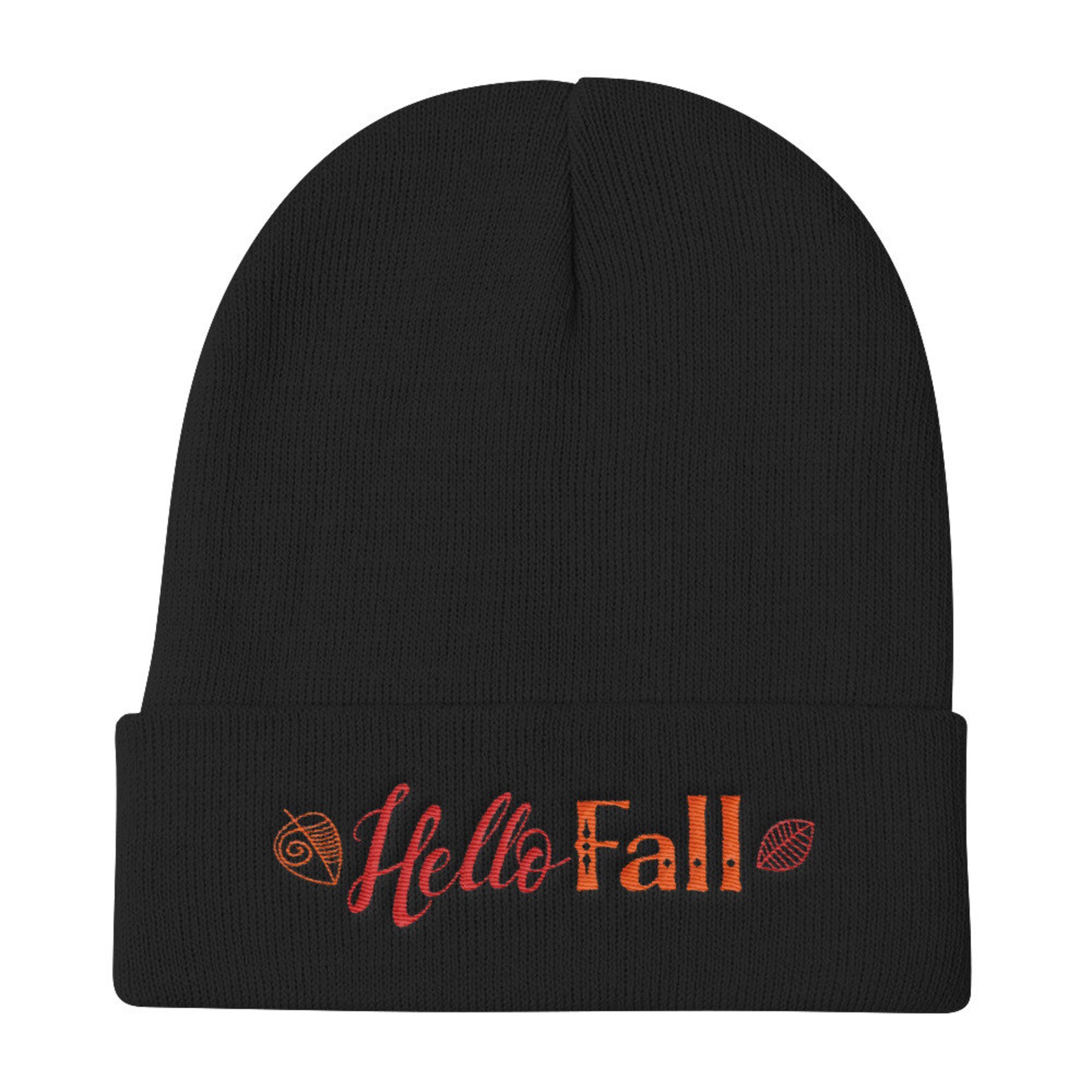 Hello Fall Autumn Lover Beanie Knit Cap Fall Gift Hat | Etsy