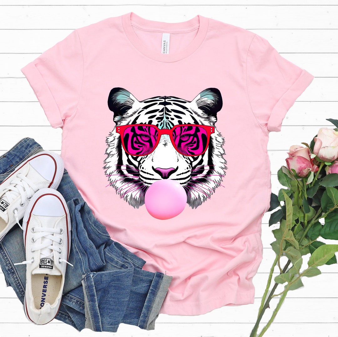 Bubblegum Pink Tiger Shirt | Pop Art Shirt | Gift for Animal Lover ...