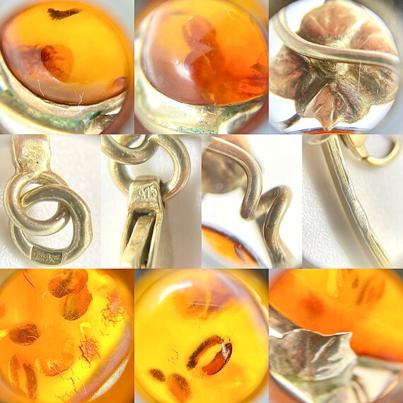 Vintage Art Nouveau Style Polish Vermeil Stone Leaf D… - Gem