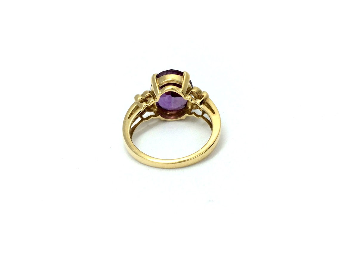 Vintage 9ct Yellow Gold Alexandrite & Diamond Ring Size M/N - Etsy
