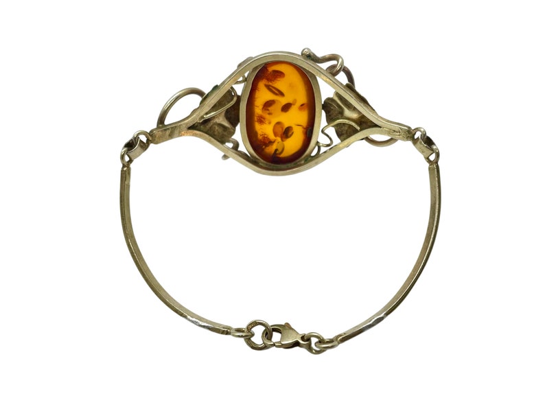 Vintage Art Nouveau Style Polish Vermeil Stone Leaf Design Bracelet - Etsy