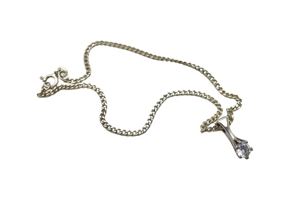 Vintage 835-Grade Silver Clear Crystal Glass Charm Pe… - Gem