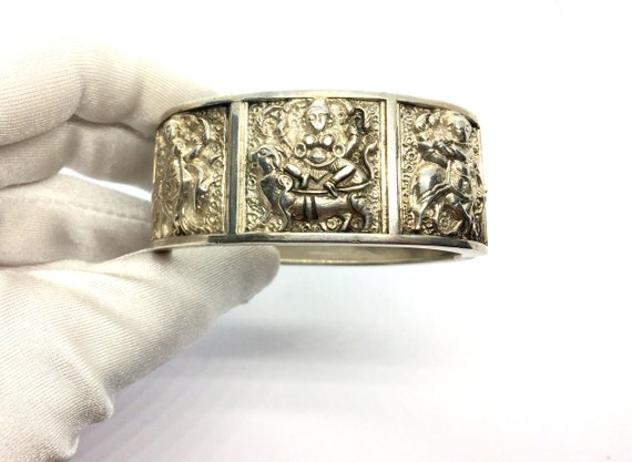 Antique Sterling Silver Ethnic Raj Indian Goddess Wid… - Gem