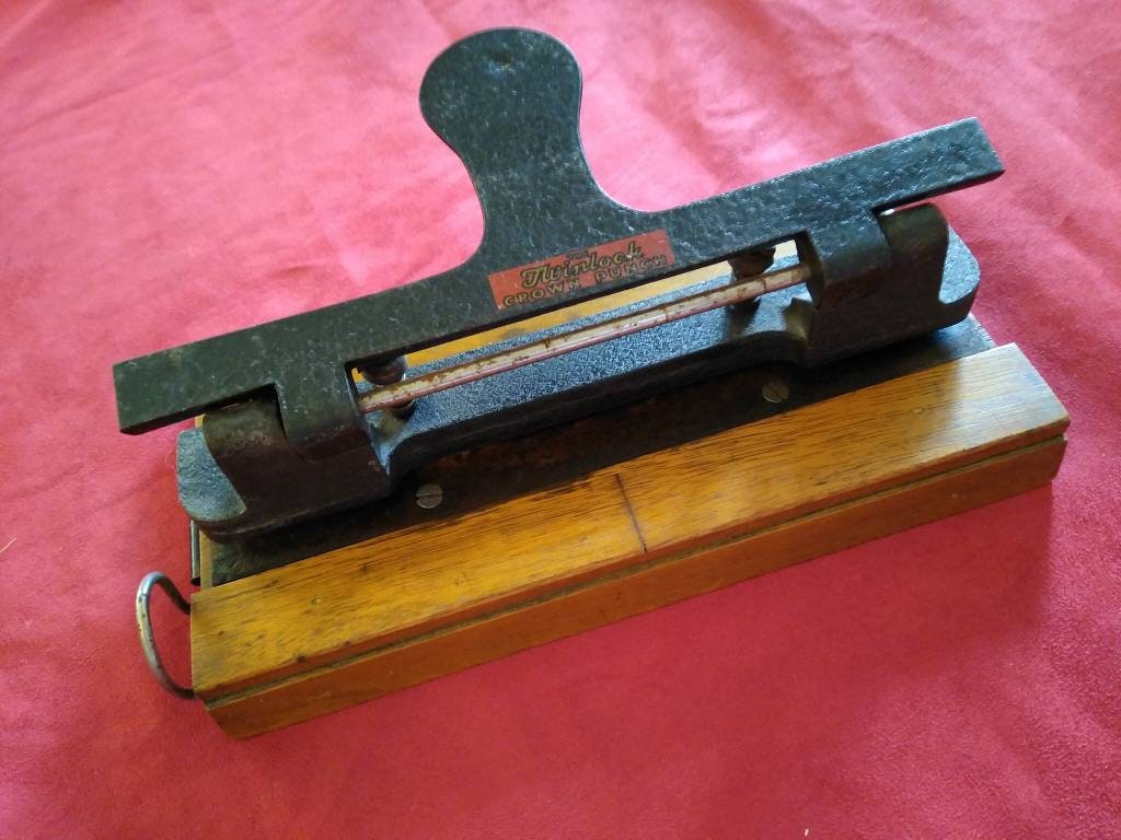 Twinlock Crown Punch Vintage Hole Punch - Etsy