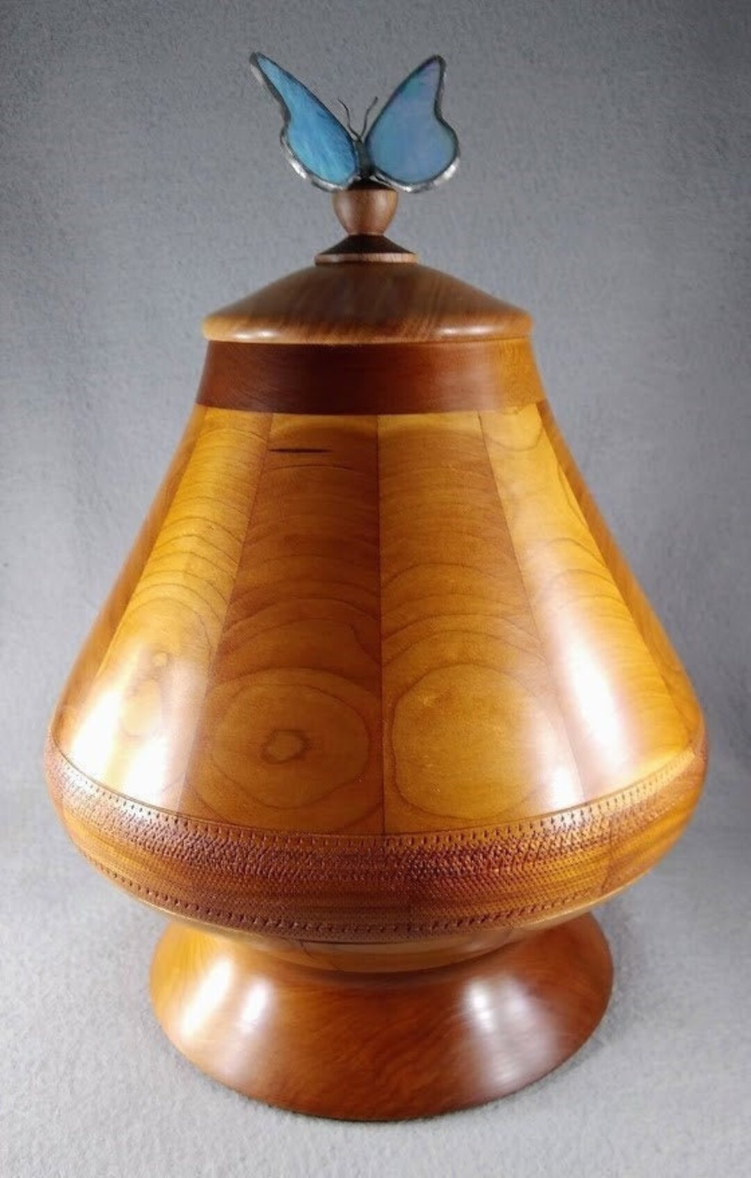 Precious Urn Handsomely Designed From Cherry Hardwoods and Crowned With ...