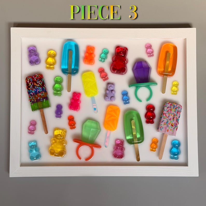 Large Mixed Lolly & Candy 3D Sweet Art Piece - Art Gift - Etsy
