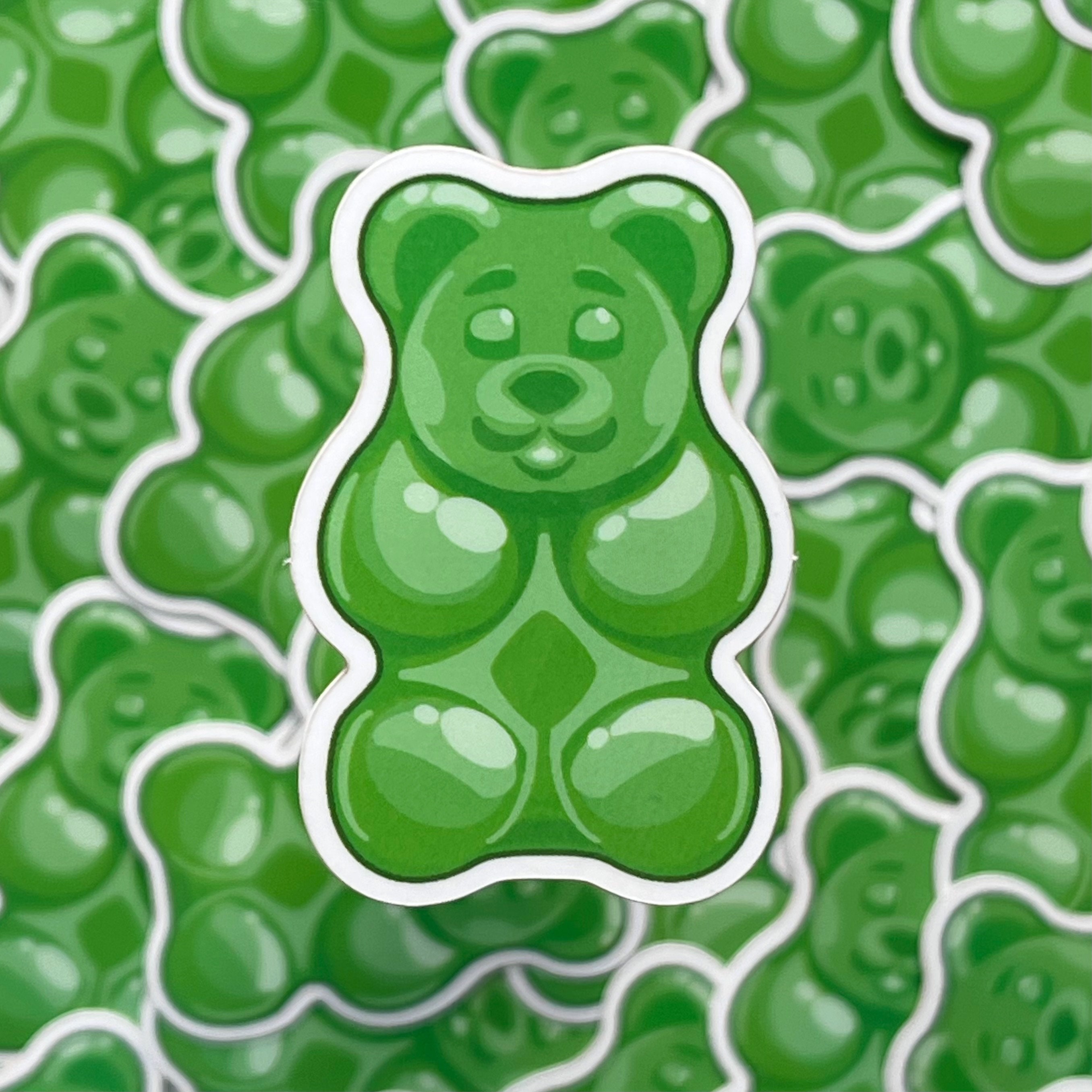 Rainbow Gummy Bear Sticker Pack 6 Pieces | Etsy