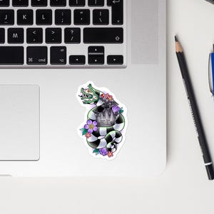 Beetlejuice Sandworm Sticker Lydia Deetz Cute Horror Tattoo Design Goth ...