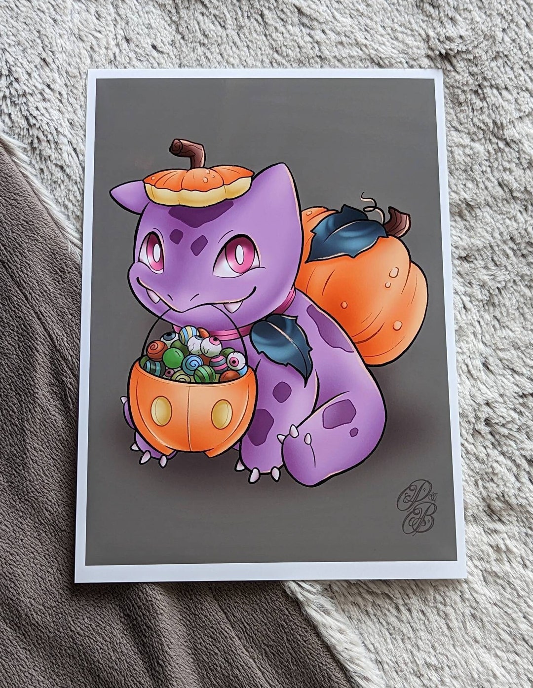 Halloween Pokémon Bulbasaur fan art A5 print gamer girl esthétique ...