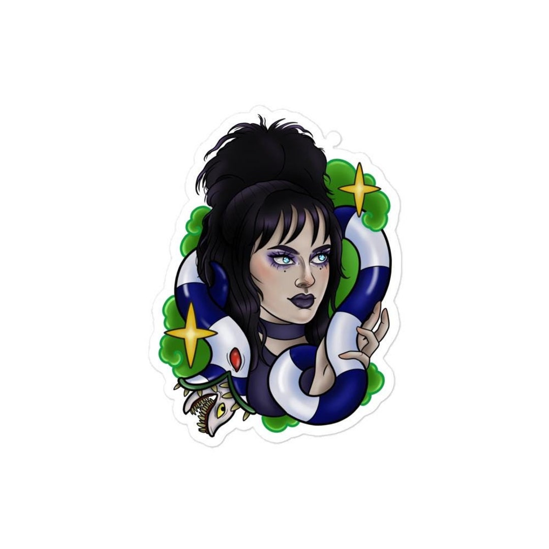 Lydia Deetz Sticker Beetlejuice Halloween Goth Nerdy Geek - Etsy
