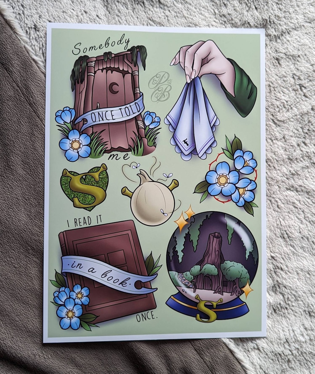 Shrek A4 Fan Art Print - Ogre, Swamp, Animation, 90s, Nostalgia, Cute ...