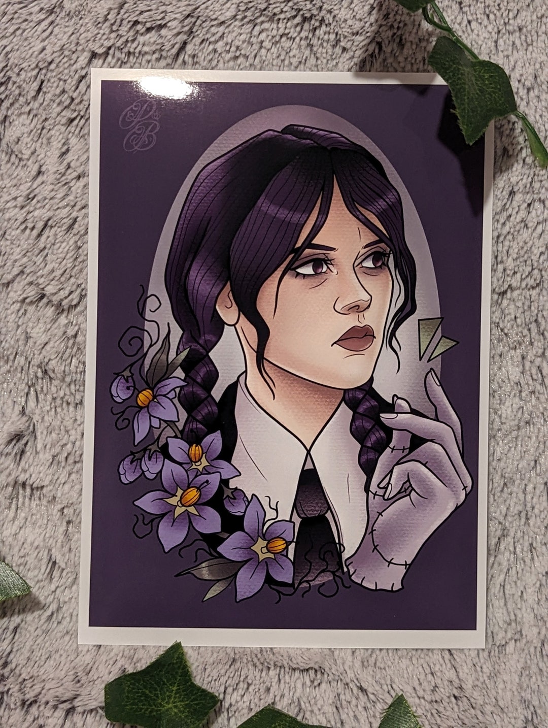 Wednesday Addams A5 Horror Halloween Art Print Geeky Nerdy Cute ...