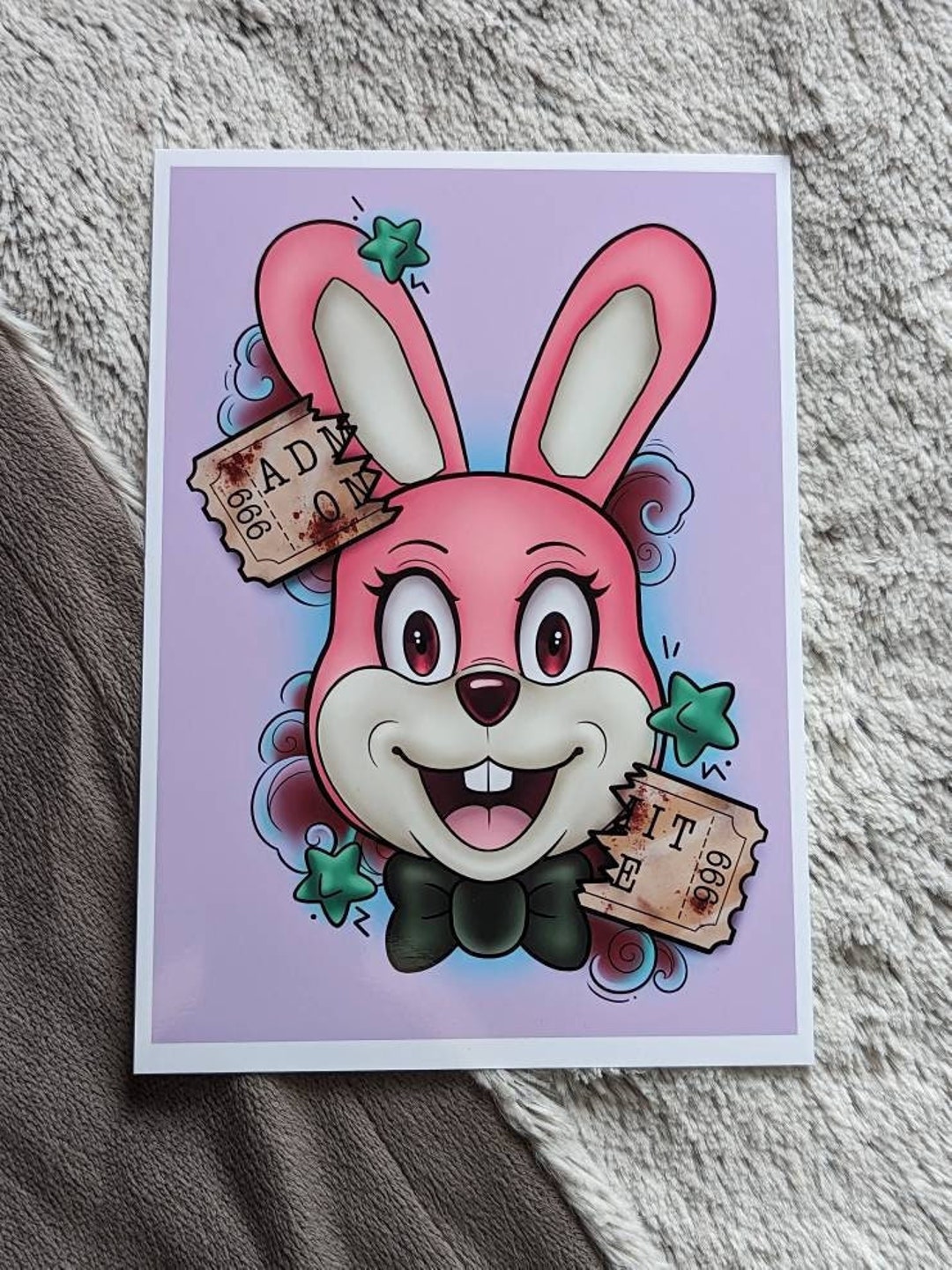 Horror Rabbit Art Print - Survival Horror, Nerd, Video Game, Halloween ...