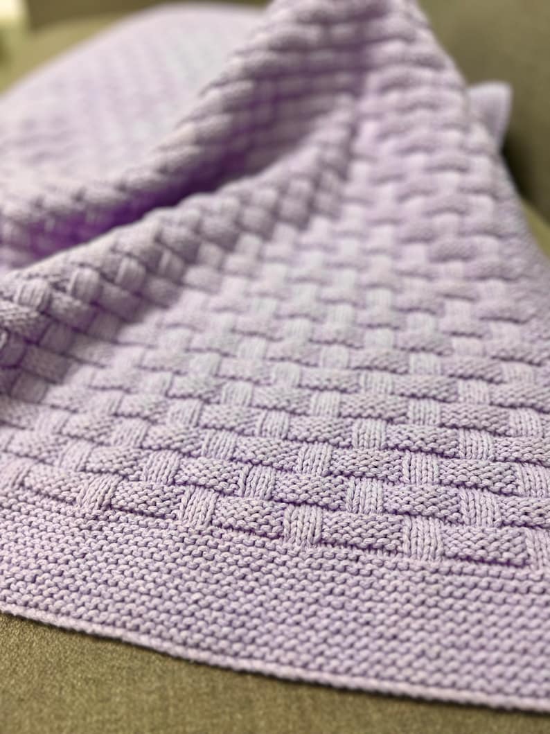 Super Easy Knitting Pattern for a Basketweave Baby Blanket - Etsy